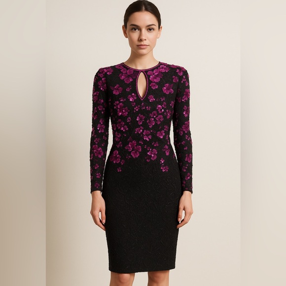 Judith Ann Creations | Dresses | Judith Ann Vintage Sequin Silk Dress ...
